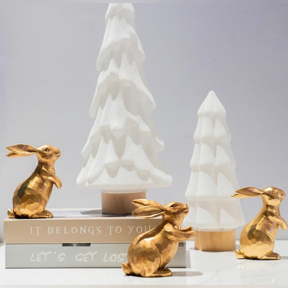 Accents | Nwt Resin Vintage Gold Bunny Decor Rabbit Figurines Small ...